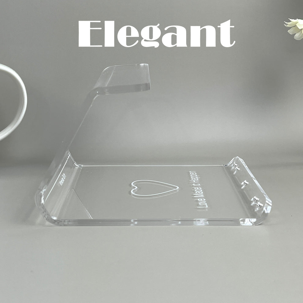 iPad stand 4mm clear acrylic | tablet holder 3mm clear satin – Vmake Gift