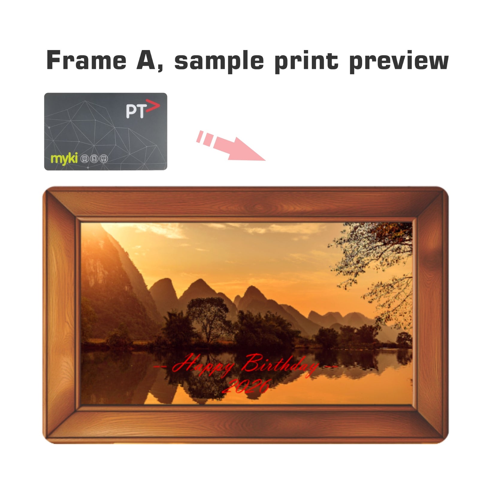 Custom print photos on myki card personalized sticker substitute ...