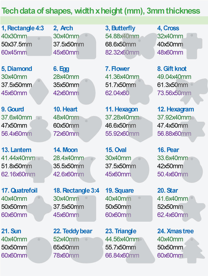 keychain shapes with custom photo printing – Vmake Gift